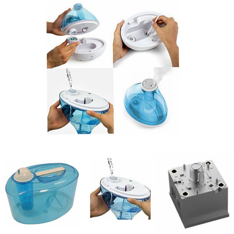 Air humidifier precision moulding and moulds