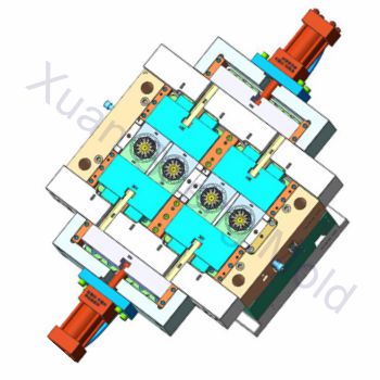 Motor rotor overmold insert molding