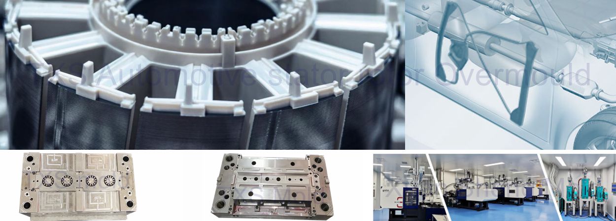 Automotive stator rotor over mold insert molding