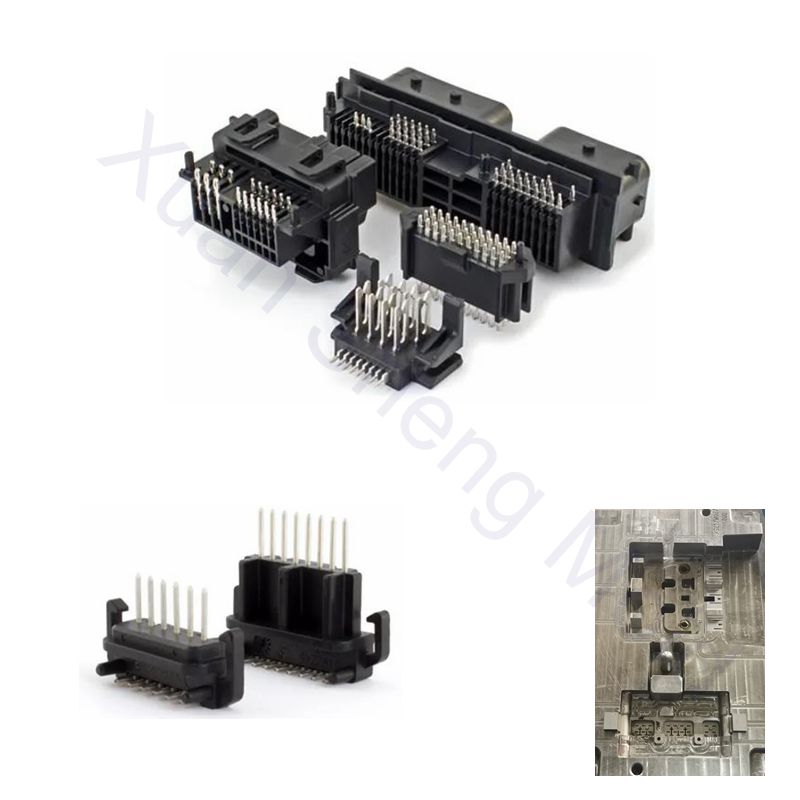 Pin connector insert mold of over mold