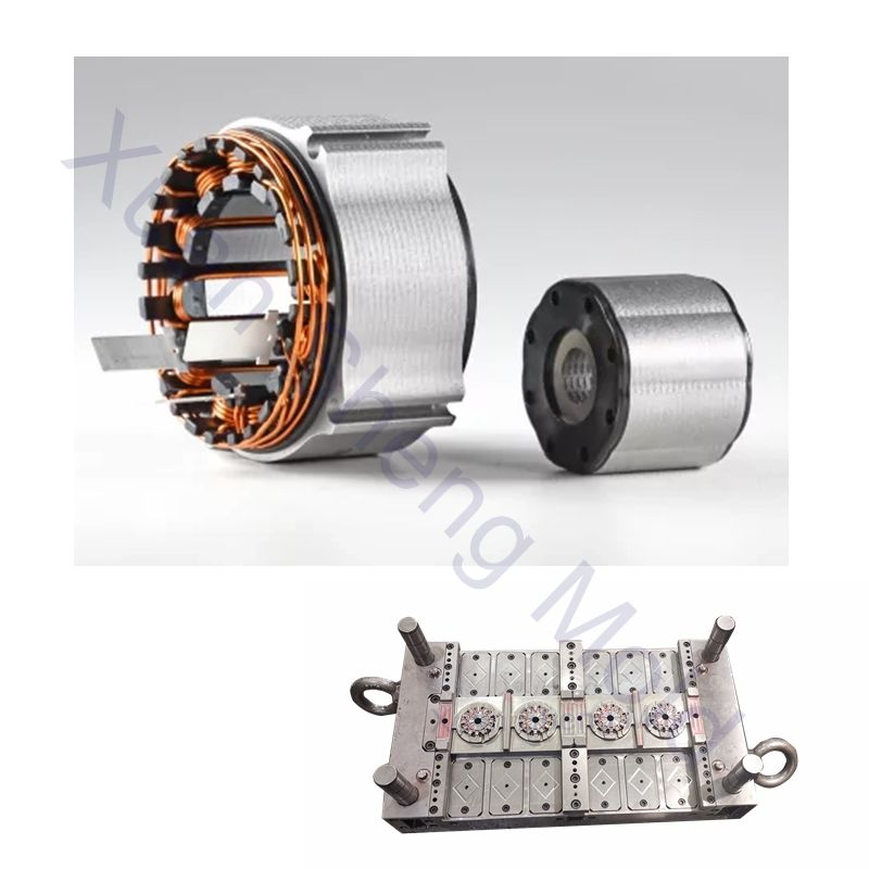 Automotive stator rotor over mold insert molding