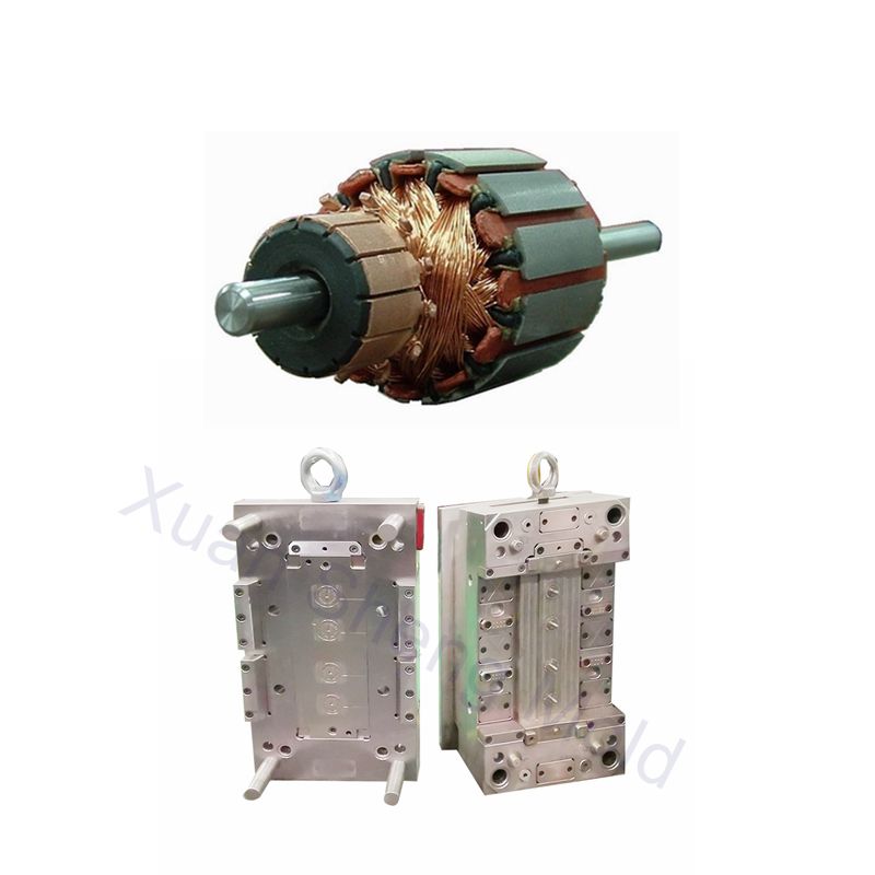 Automotive stator rotor over mold insert molding